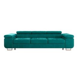 SCHLAFSOFA Wilson 3 Sitzpl&auml;tze Tannengr&uuml;n