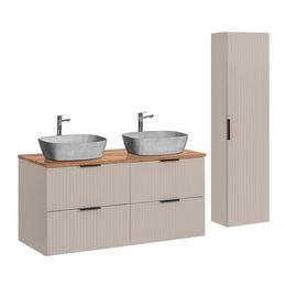 BADM&Ouml;BEL 120.8cm Adriel 2er-Set Beige