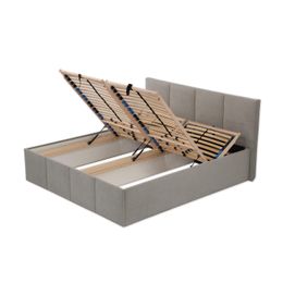 Halmon Schlafkomfort Betten POLSTERBETT Dalas Granitgrau 180 x 200 x 40 cm Bettkasten Mit hochwertiger Matratze H2 (bis 100 kg) und Lattenrost