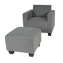 MCW SESSEL MIT OTTOMANE Grau