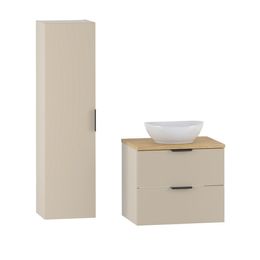 BADM&Ouml;BEL 60.6cm Astrid 2er-Set Kaschmir und Holz