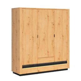 SCHRANK 3 T&uuml;ren Glenn Holz und Schwarz