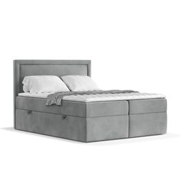 BOXBETT Jodan 160/200 cm Grau im Magic Velvet Stoff