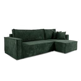ECKSOFA Ezekiel 3 Sitzpl&auml;tze Tannengr&uuml;n