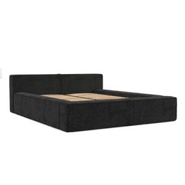 POLSTERBETT Casto mit Stauraum 200/200 cm Schwarz im Bonita Stoff