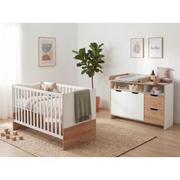 Arthur Berndt BABYZIMMER SET Maxim 2-tlg. Wickelkommode Babybett