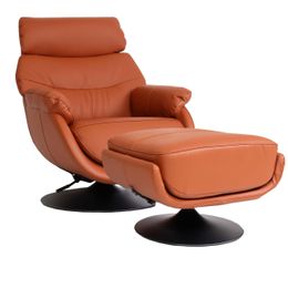 MCW RELAXSESSEL MIT HOCKER Braun
