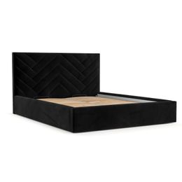 POLSTERBETT Arco 140/200 cm Schwarz im Kronos Stoff