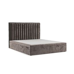 POLSTERBETT Keva mit Stauraum 120/200 cm Braun im Lotta Stoff
