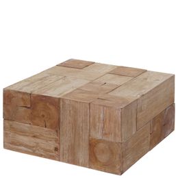 MCW COUCHTISCH A15C MASSIVHOLZ quadrat Braun
