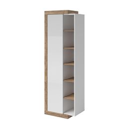 SCHRANK 1 T&uuml;r Azior Wei&szlig; und Holz