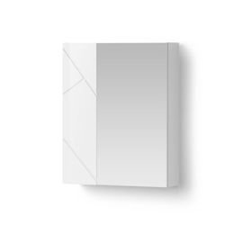 SPIEGELSCHRANK Ronco Wei&szlig; Hochglanz/Wei&szlig; 60 x 75 cm