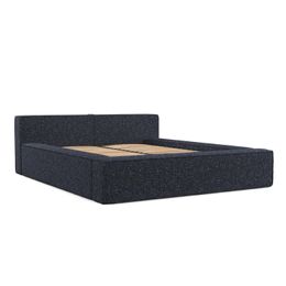 POLSTERBETT Casto mit Stauraum 200/200 cm Dunkelblau im Blur Stoff