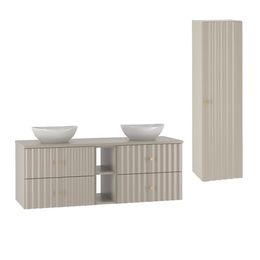 BADM&Ouml;BEL 140.6cm Izae 2er-Set Kaschmir