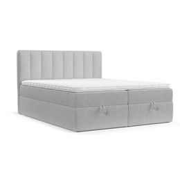 BOXBETT Lusso 200/200 cm Hellgrau im Riva Stoff
