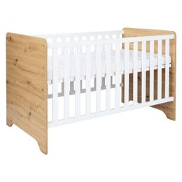 Arthur Berndt BABYBETT Marlon 70 x 140 cm Artisan Oak Kreidewei&szlig;