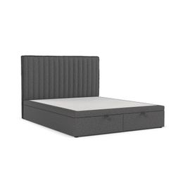 POLSTERBETT Keva mit Stauraum 180/200 cm Anthrazit im Megan Stoff