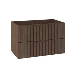 WASCHTISCHUNTERSCHRANK 80cm Siena Holz und Schwarz