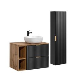 BADM&Ouml;BEL 80.6cm Adriel 2er-Set Schwarz