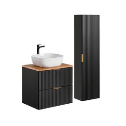 BADM&Ouml;BEL 60.6cm Adriel 2er-Set Schwarz