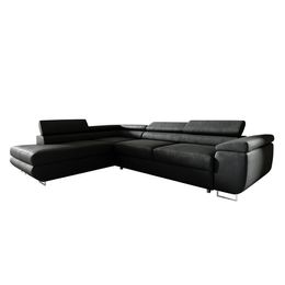 ECKSOFA Lyam 4 Sitzpl&auml;tze Schwarz