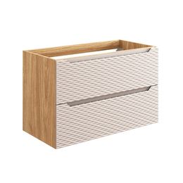 WASCHTISCHUNTERSCHRANK 90cm Elora Beige und Holz