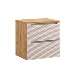 WASCHTISCHUNTERSCHRANK 60cm Elora Beige und Holz