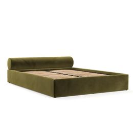 POLSTERBETT Solvo mit Stauraum 180/200 cm Gr&uuml;n im Kronos Stoff