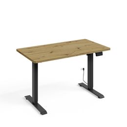 SCHREIBTISCH Ergo Holz und Schwarz