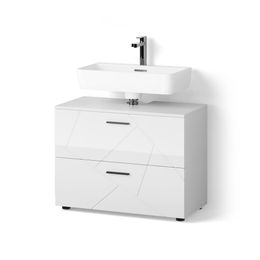 WASCHBECKENUNTERSCHRANK Ronco Wei&szlig; Hochglanz 80 x 58.6 cm