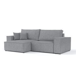ECKSOFA CAVO mit Schlaffunktion Grau im Neve Stoff