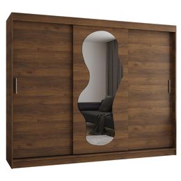 SCHIEBET&Uuml;RENSCHRANK mit Spiegel ULTRA 200/250/62 3-t&uuml;rig