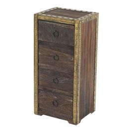 MCW KOMMODE 4 SCHUBLADEN SHABBY-LOOK Braun