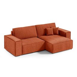 ECKSOFA Isaac 3 Sitzpl&auml;tze Orange