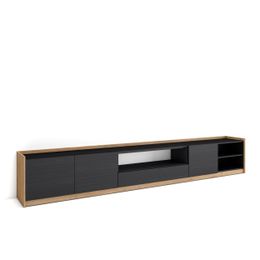 LOWBOARD, Schwarz Eiche, 310/37/50cm