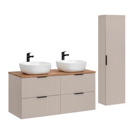 BADM&Ouml;BEL 120.8cm Adriel 2er-Set Beige