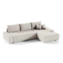 ECKSOFA Jonas 4 Sitzpl&auml;tze Cremewei&szlig;