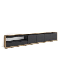 LOWBOARD, Schwarz Eiche, 310/37/50cm