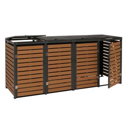 MCW M&Uuml;LLTONNENVERKLEIDUNG 4ER Teak Dekor