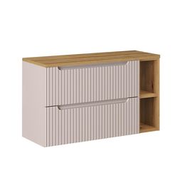 WASCHTISCHUNTERSCHRANK 100.4cm Riva Kaschmir und Holz