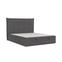 POLSTERBETT Liano mit Stauraum 180/200 cm Anthrazit im Megan Stoff