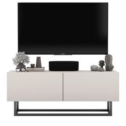 TV-SCHRANK Enjoy Kaschmir matt mit Metallrahmen 120 cm
