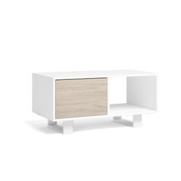 COUCHTISCH WIND, 2 T&uuml;ren, wei&szlig;, eiche, 92/50/45cm