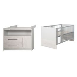 Roba BABYZIMMER-SET Maren 2 mit breiter Wickelkommode 2-teilig