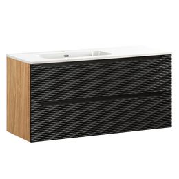 WASCHTISCH 120cm Elora Schwarz und Holz