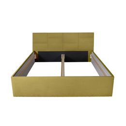 Halmon Schlafkomfort Betten POLSTERBETT Damas Gold 100 x 200 x 32 cm Mit hochwertiger Matratze H3 (bis 120 kg) und Lattenrost
