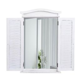 MCW WANDSPIEGEL MIT FENSTERL&Auml;DEN Wei&szlig;