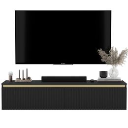 TV-SCHRANK Selene Schwarz matt Glamour 140 cm