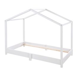 Roba HAUSBETT 70 x 140 cm Bodenbett wei&szlig;