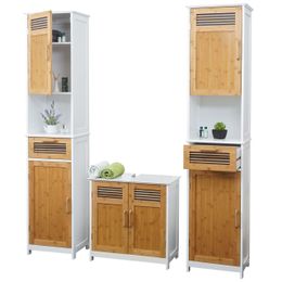 MCW BADEZIMMERSET Braun 3-tlg.-Set